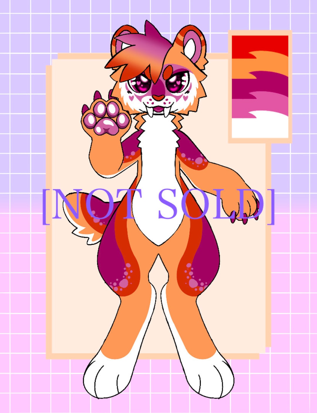 Feline Adoptable Chibi OC Reference - Etsy