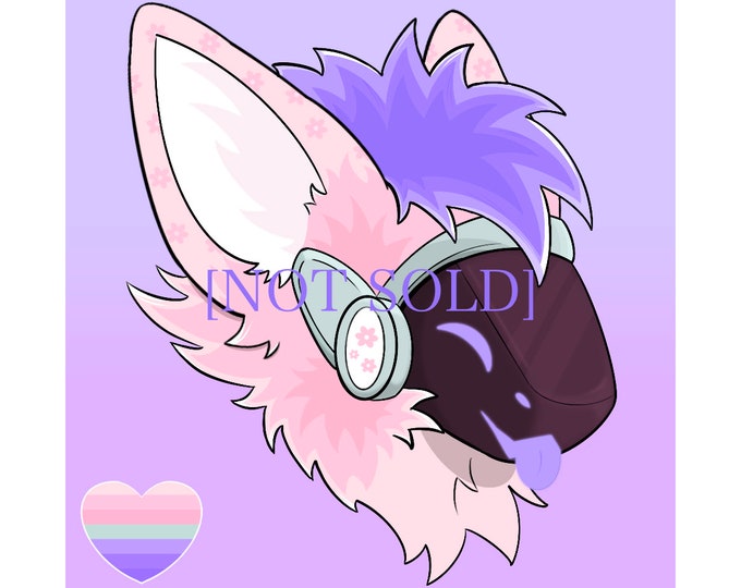 Cute Protogen Headshot Adoptable - OC Protogen Reference - Etsy