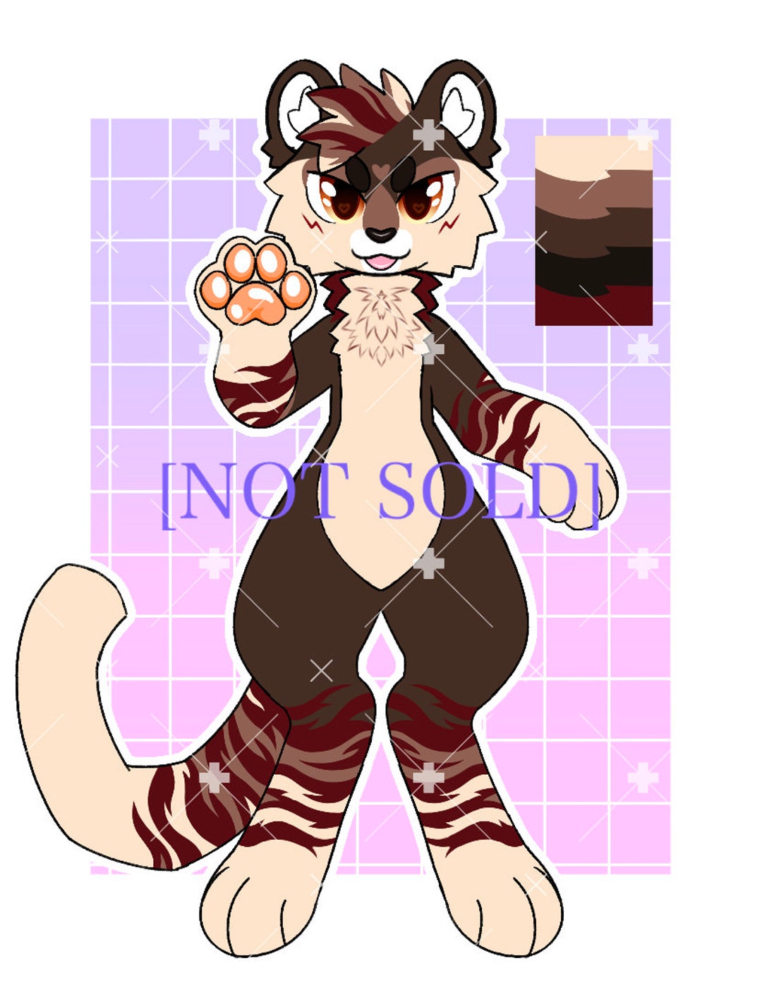 Feline Fursona Adoptable Chibi OC Reference - Etsy