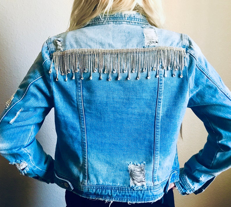 Crystal Embellished Jean Jacket - Etsy