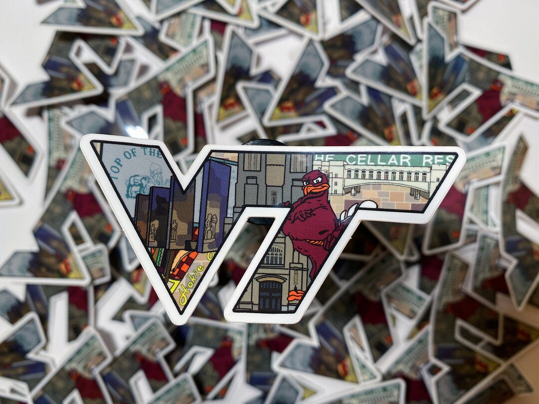 Virginia Tech | Custom Waterproof Sticker | Personalized Sticker ...