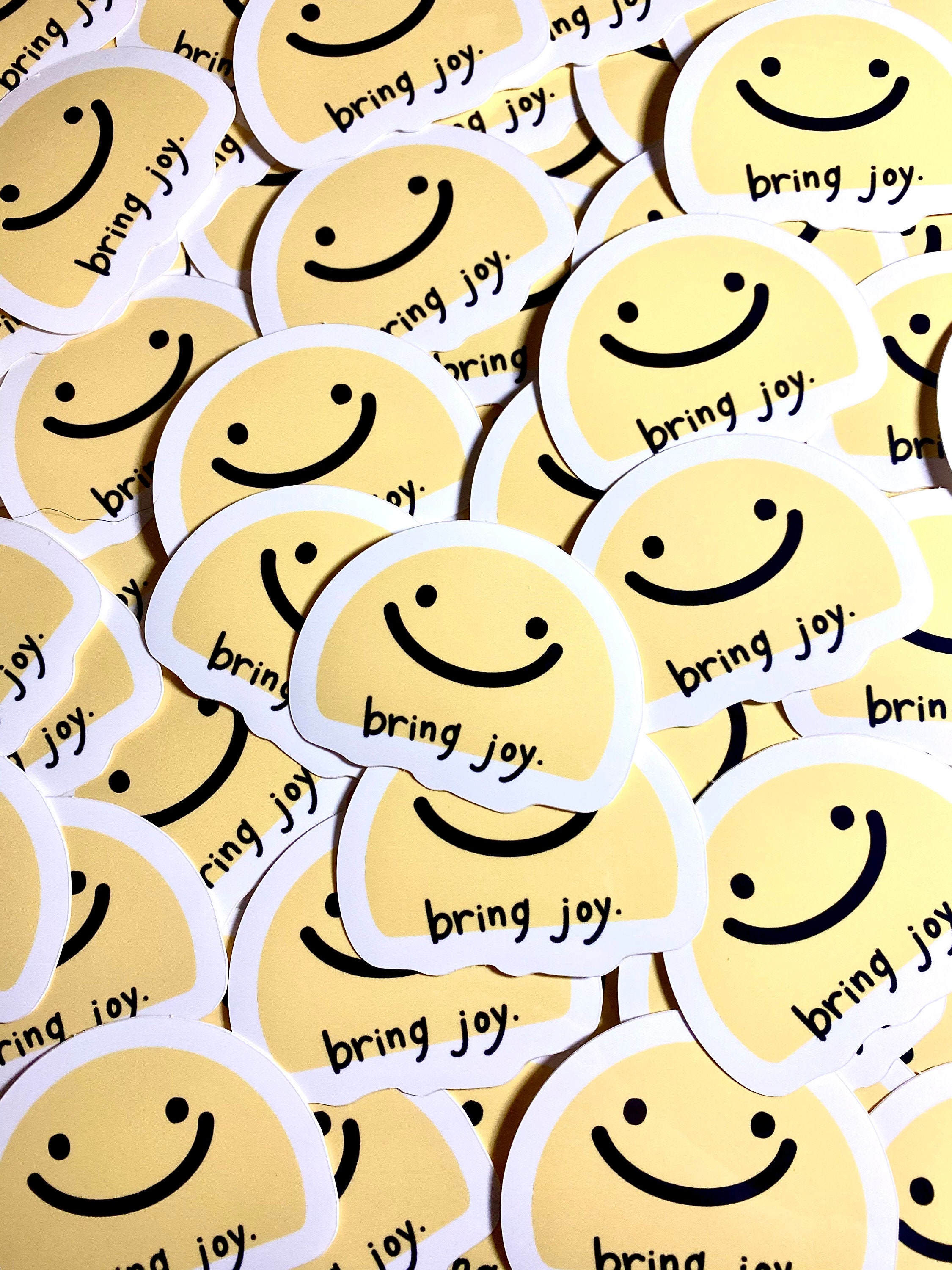 Bring Joy Smiley Sticker Smiley Face Vinyl Sticker Custom - Etsy