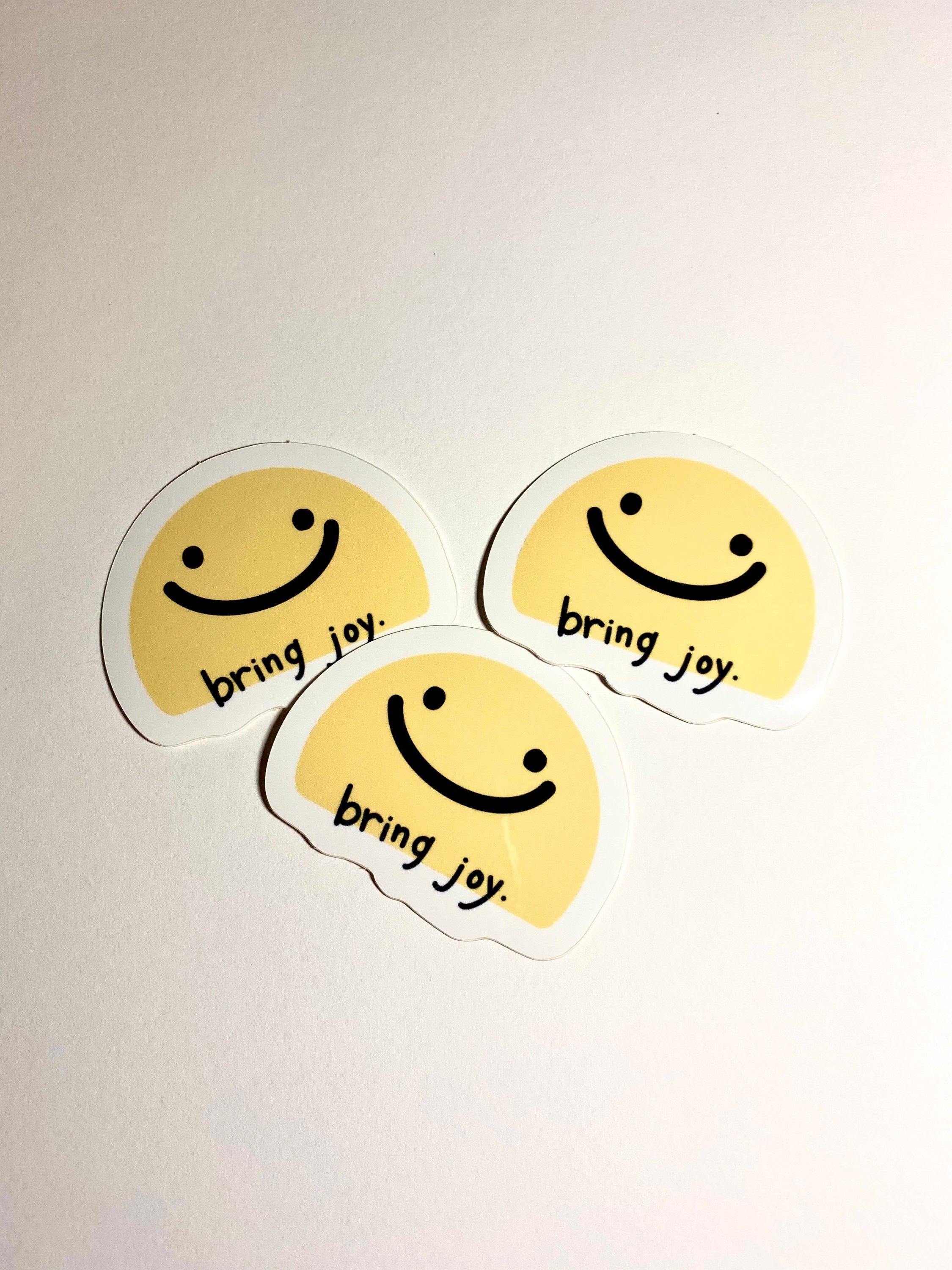 Bring Joy Smiley Sticker Smiley Face Vinyl Sticker Custom - Etsy