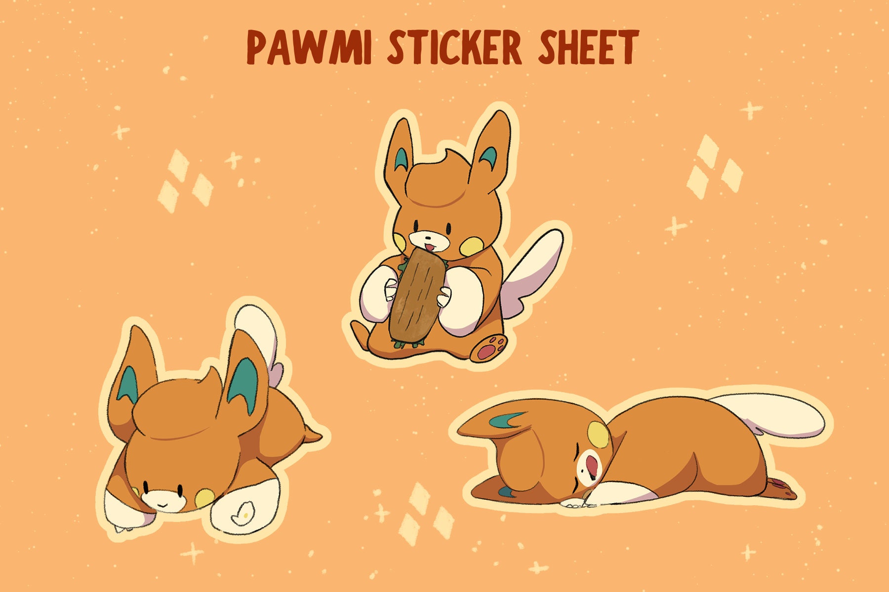 Pokemon Pawmi Sticker Sheet - Etsy