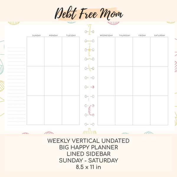 Big Vertical Planner - Etsy