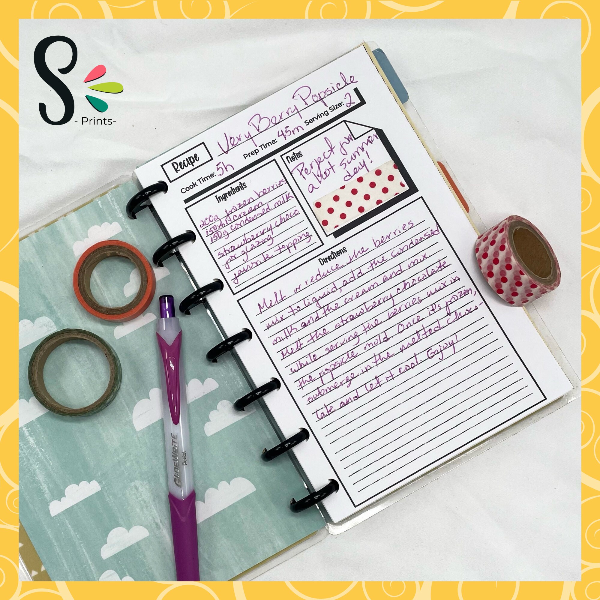 Recipe Book Printable Inserts for MINI Happy Planner, Instant Download ...