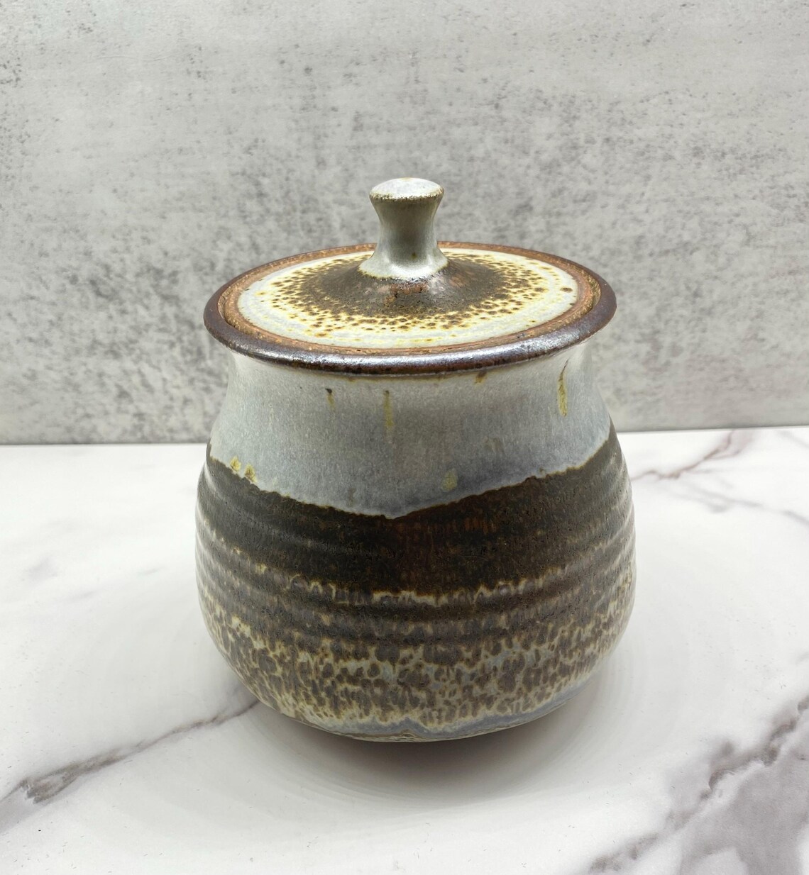 Vintage Studio Pottery Jar With Lid - Signed Stoneware Canister - Etsy