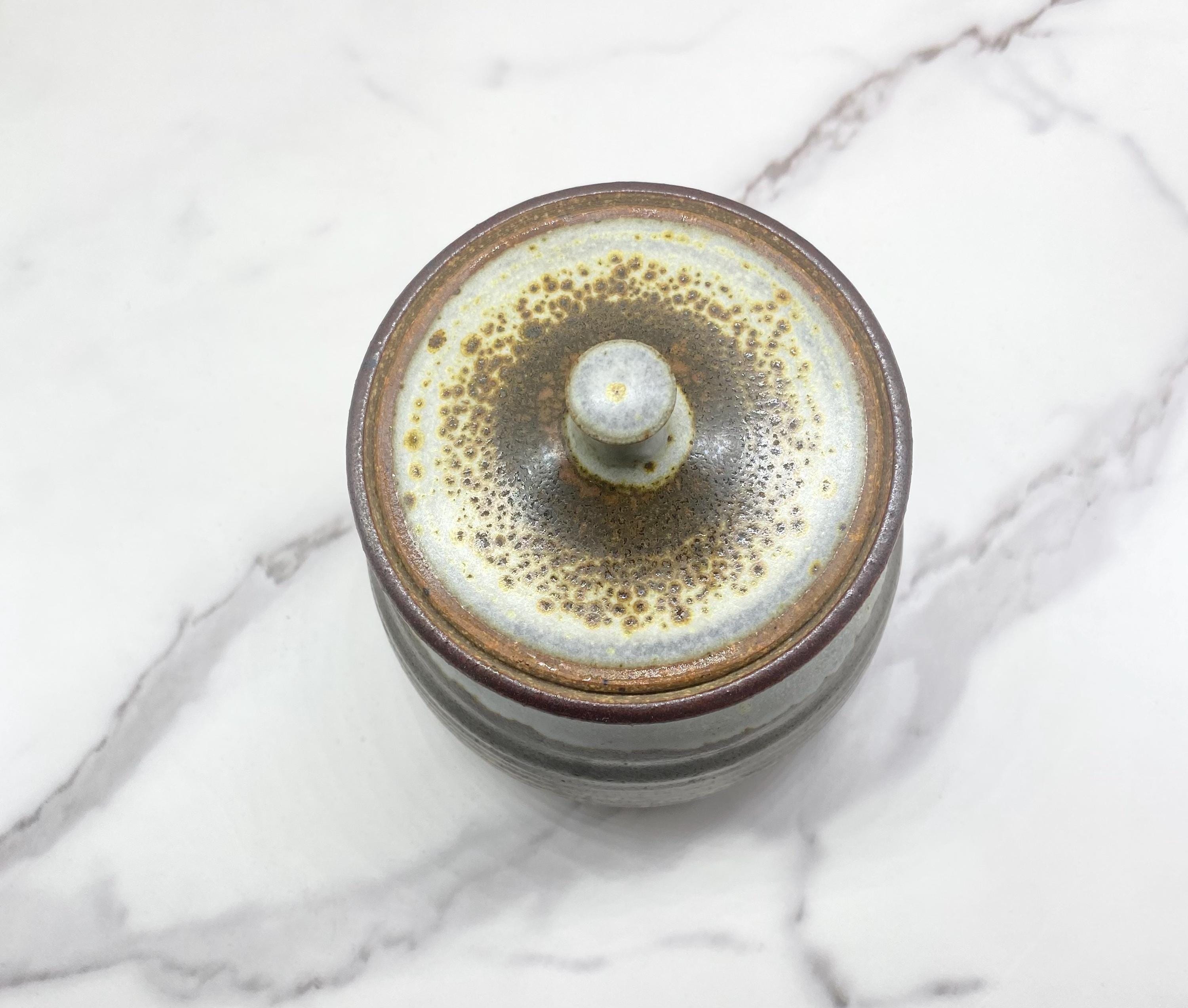 Vintage Studio Pottery Jar With Lid - Signed Stoneware Canister - Etsy