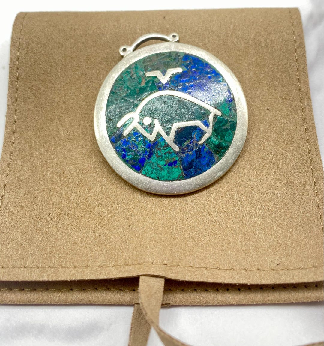 Vintage Los Castillo 114 Mexican Silver Taurus Brooch and Pendant ...