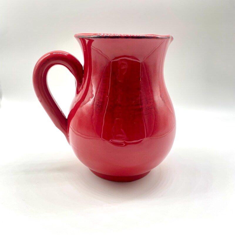 Red Ceramic Pitcher - Etsy