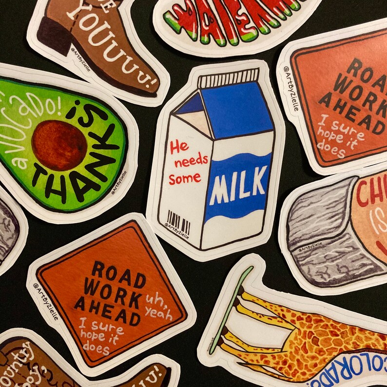 Assorted Vine Stickers 3x2 Vinyl Stickers Hand Drawn - Etsy