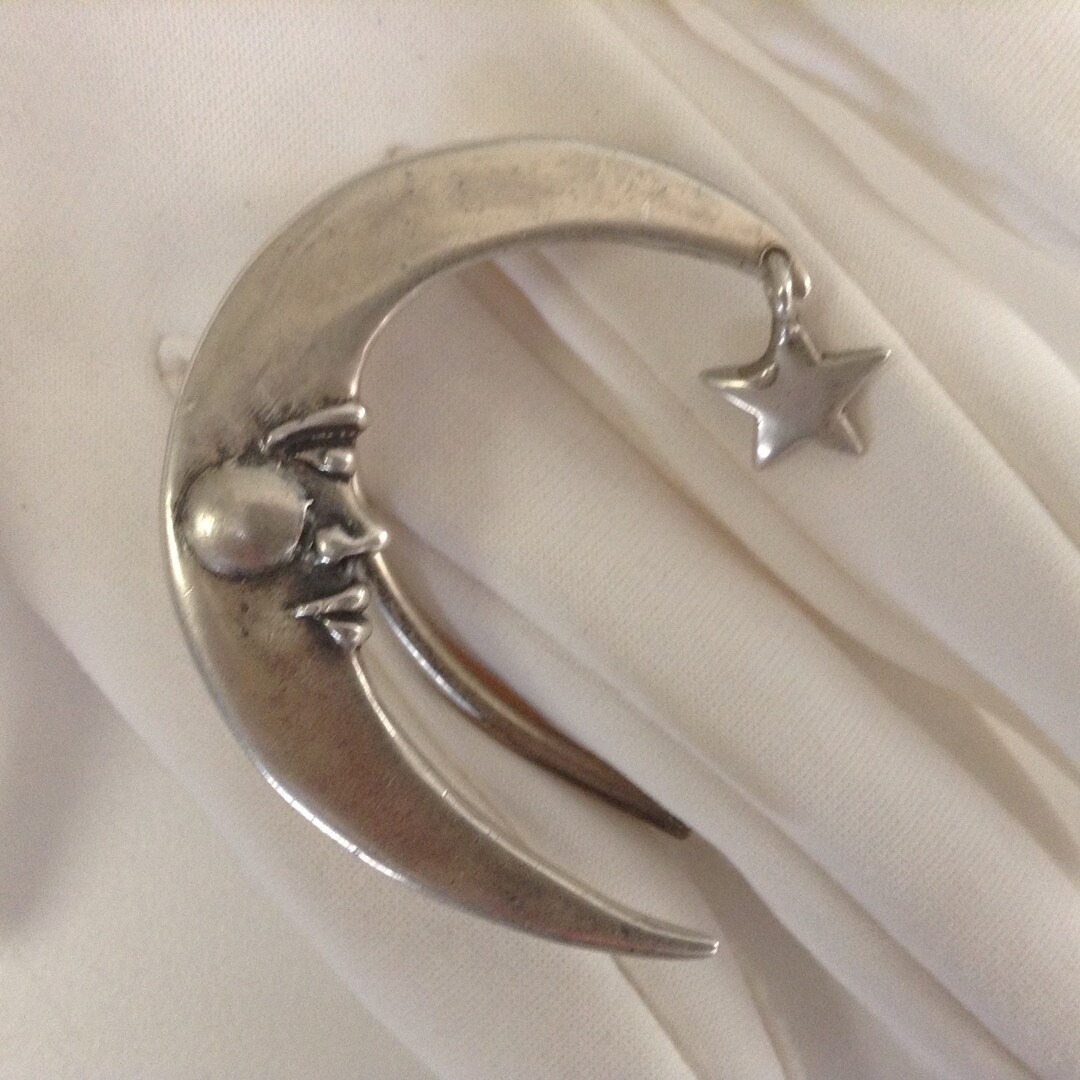 Large Marty Magic Ear Cuff - Mystical Man in the Moon - 925 Silver ...