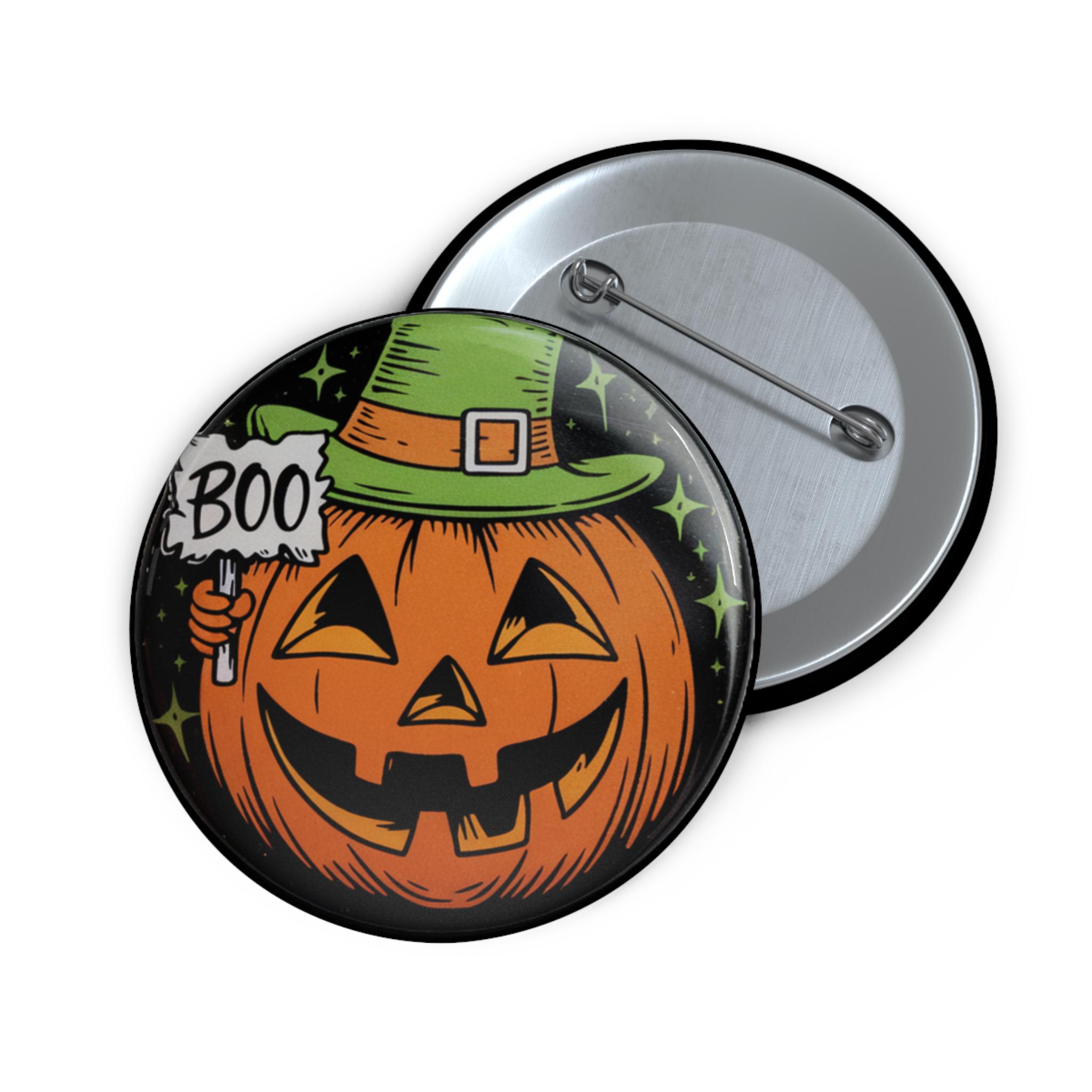 Halloween Pumpkin Boo Button - Etsy