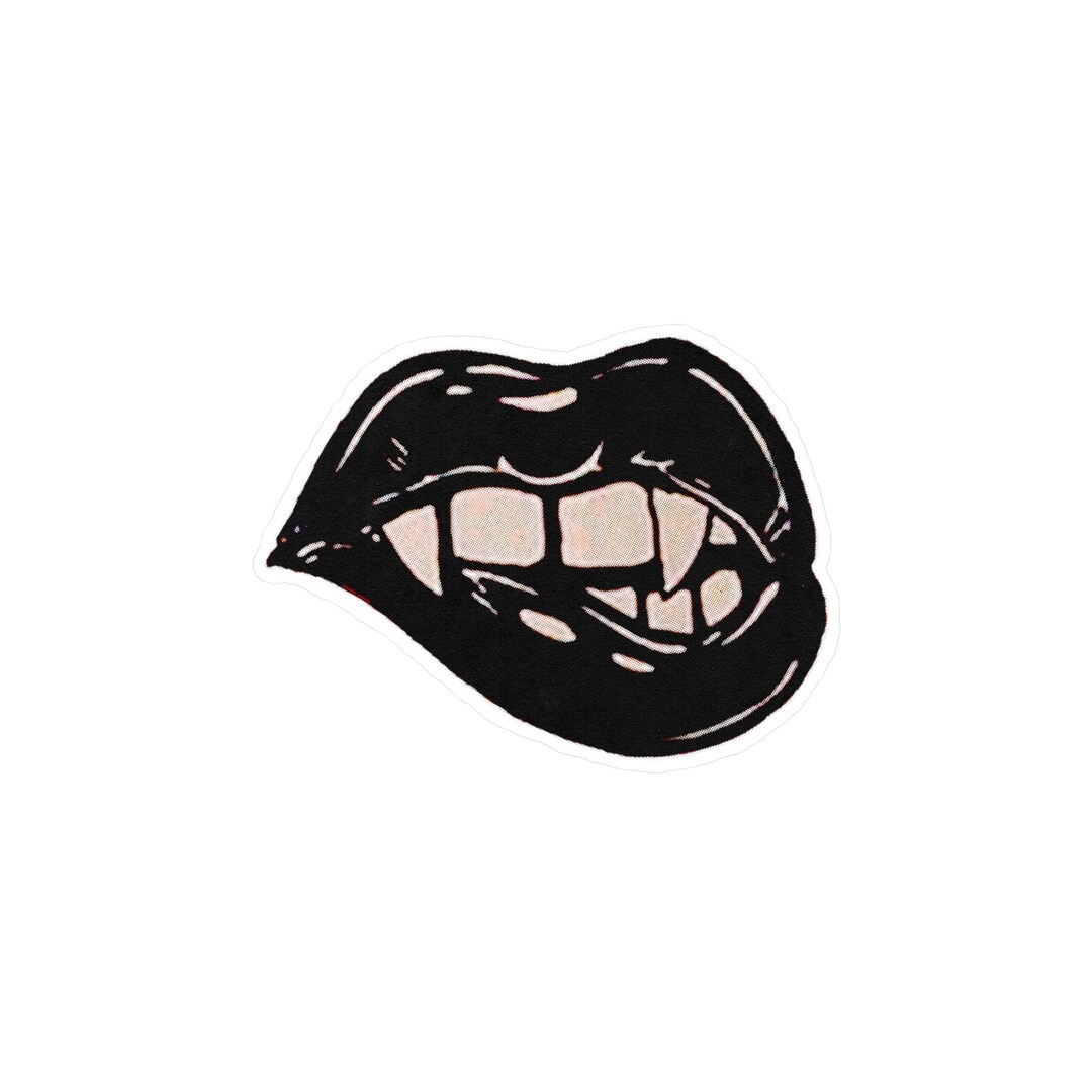 Evil Lips Sticker / Decal / Love Bites / Laptop / Skateboard - Etsy