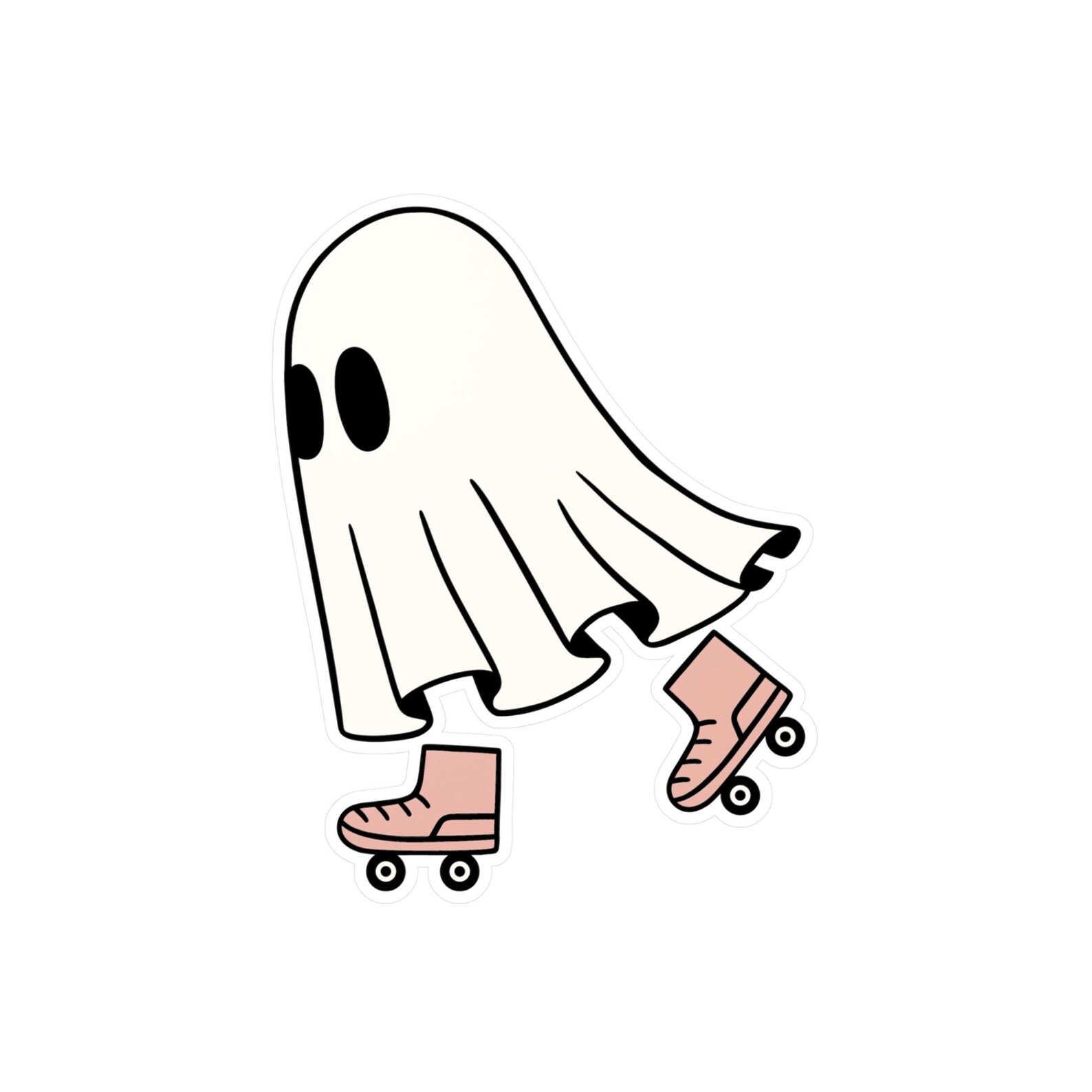 Halloween Ghost Roller Skating / Decal / Laptop / Skateboard ...