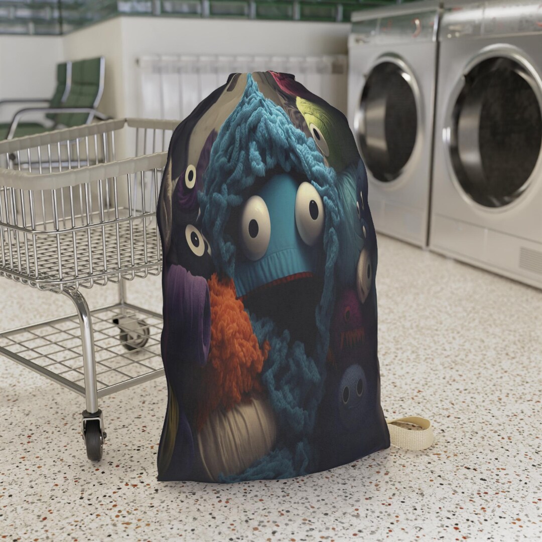 Monster Laundry Bag: Vibrant Kids Room Toy Storage - Etsy