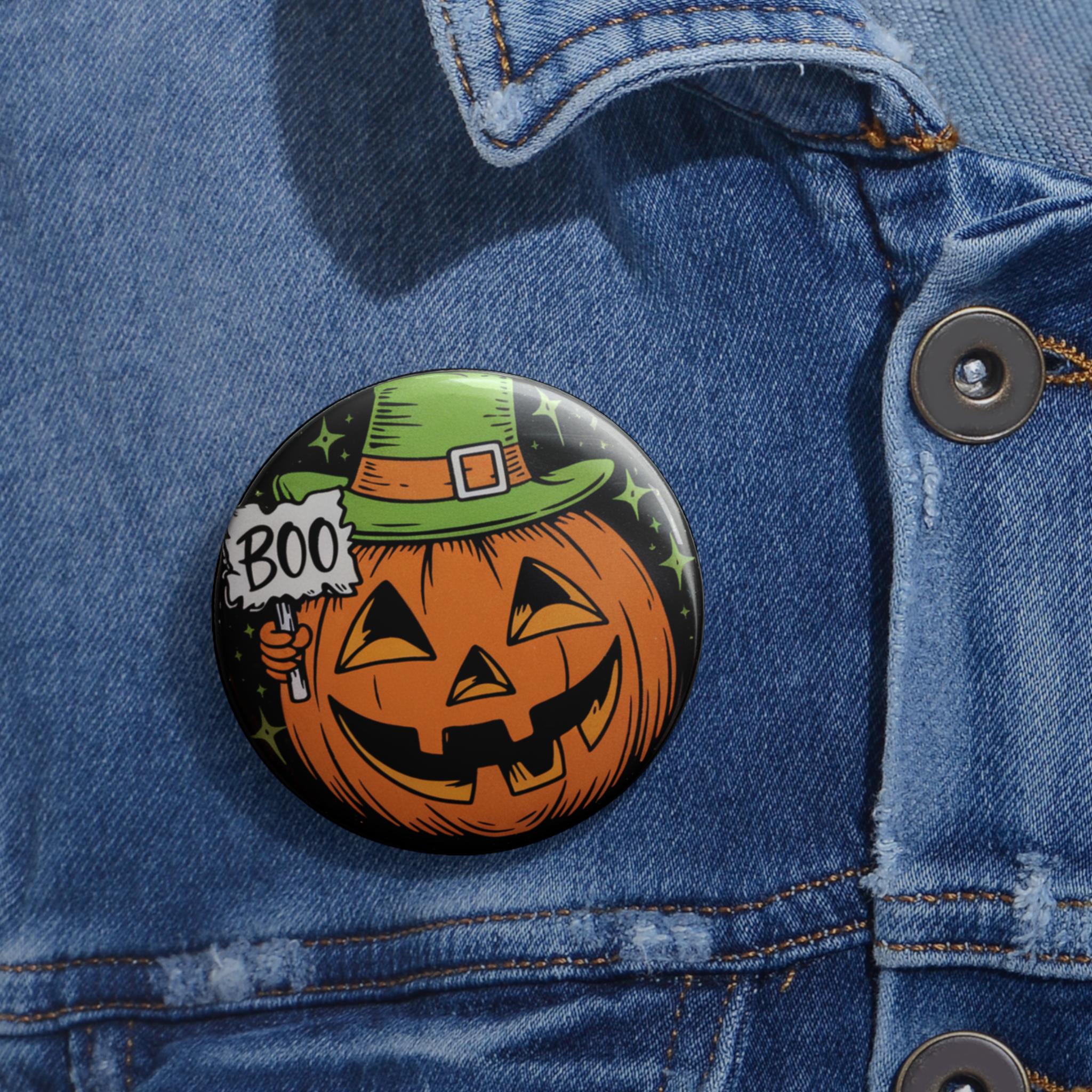 Halloween Pumpkin Boo Button - Etsy