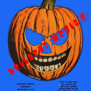 Printable Halloween Mask: Mr. Pumpkin Character (digital Download) - Etsy