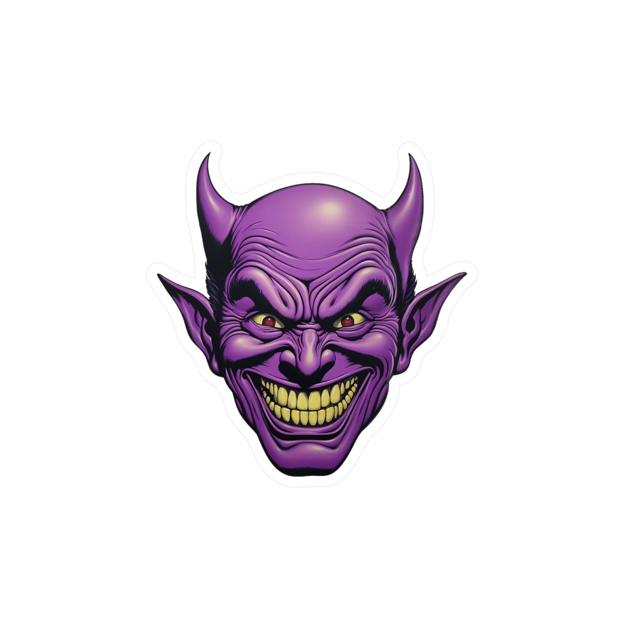 Purple Demon 1 / Decal / Laptop / Skateboard / Halloween - Etsy