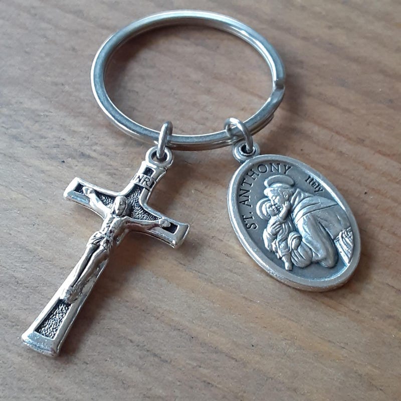 St Anthony Keychain - Etsy