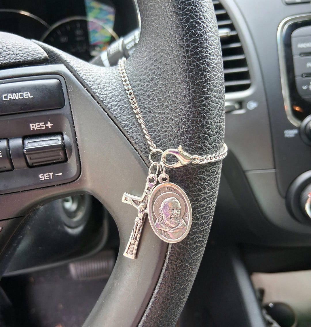 Saint Padre Pio Car Charm: Patron Saint Pain, Catholic Travel ...