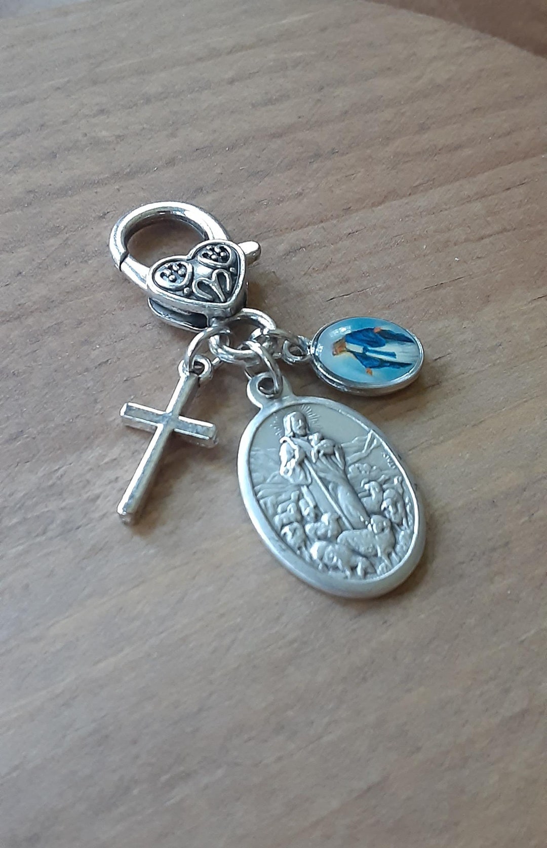 Jesus Good Shepherd/catholic Pull Charm/blessed Virgin Mary/holy Family ...