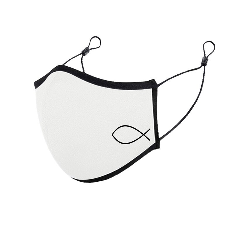 2x Religious Face Mask Jesus Fish design1 100% Cotton - Etsy