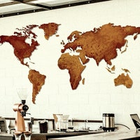 Metal World Map Line Art: Minimalist Wall Decor With Airplane - Etsy