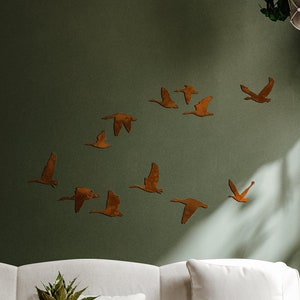 Flying Geese Wall Art. Metal Birds Decoration. Industrial Wall - Etsy ...