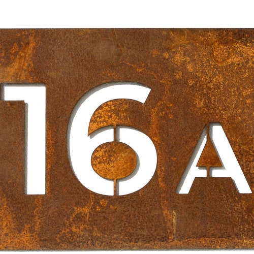 Corten Steel House Number Rusty Steel House Number Metal - Etsy