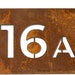 Metal House Sign Metal. House Number Rusted Metal. Corten - Etsy