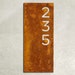 Metal House Sign Custom. Square Sign Corten. House Number Rusty Metal ...