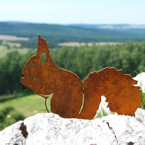 Metal Squirrels Silhouette. Corten Garden Decor. Yard Metal - Etsy