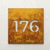 Corten Steel House Sign, Rusted Metal Sign, House Number Metal Sign ...