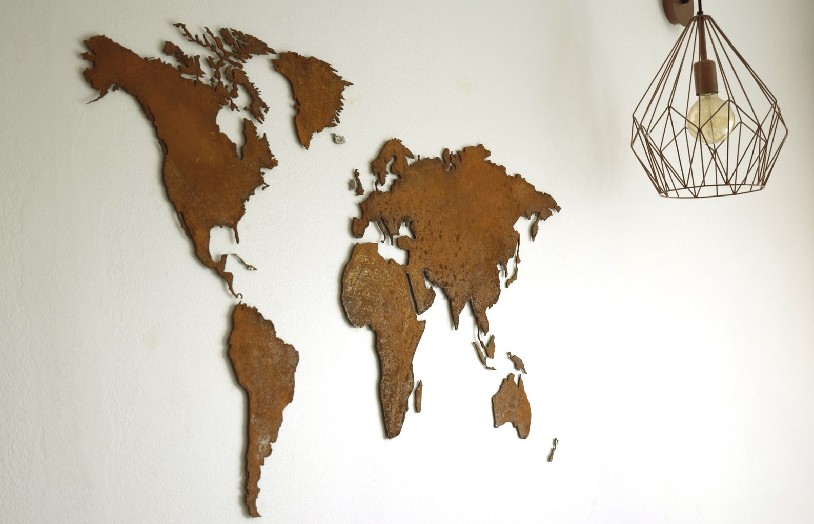 Metal World Map. Large Corten Wall Map. Metal Wall Art - Etsy
