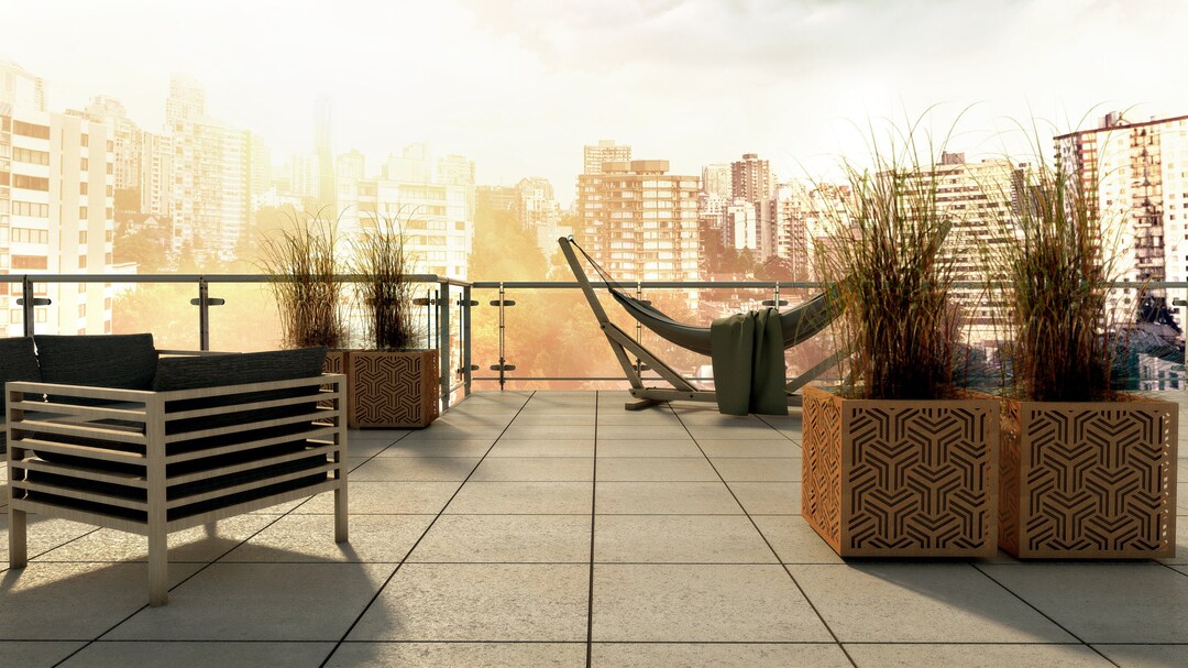 Outdoor Corten Planter - Corten Steel - Ideal for Gardens and Terraces ...