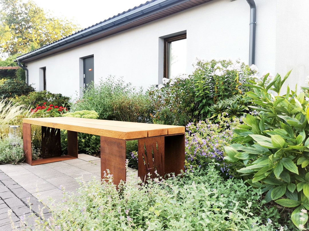 Garden Outdoor Bench. Modern Garden Bench. Wood Bench. Modern Bench for ...