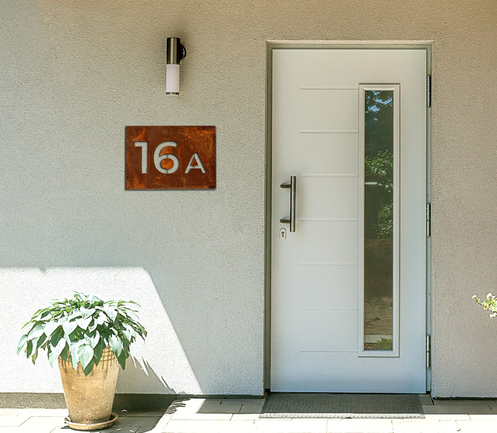 Metal House Sign Metal. House Number Rusted Metal. Corten Steel Sign ...