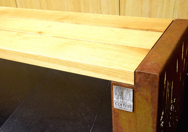 Outdoor Corten Bench. Modern Garden Bench. Bench Made of Steel - Etsy