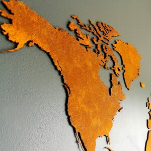 Metal World Map, Metal Wall Decor, Corten Map, Metal Wall Art, Magnetic ...