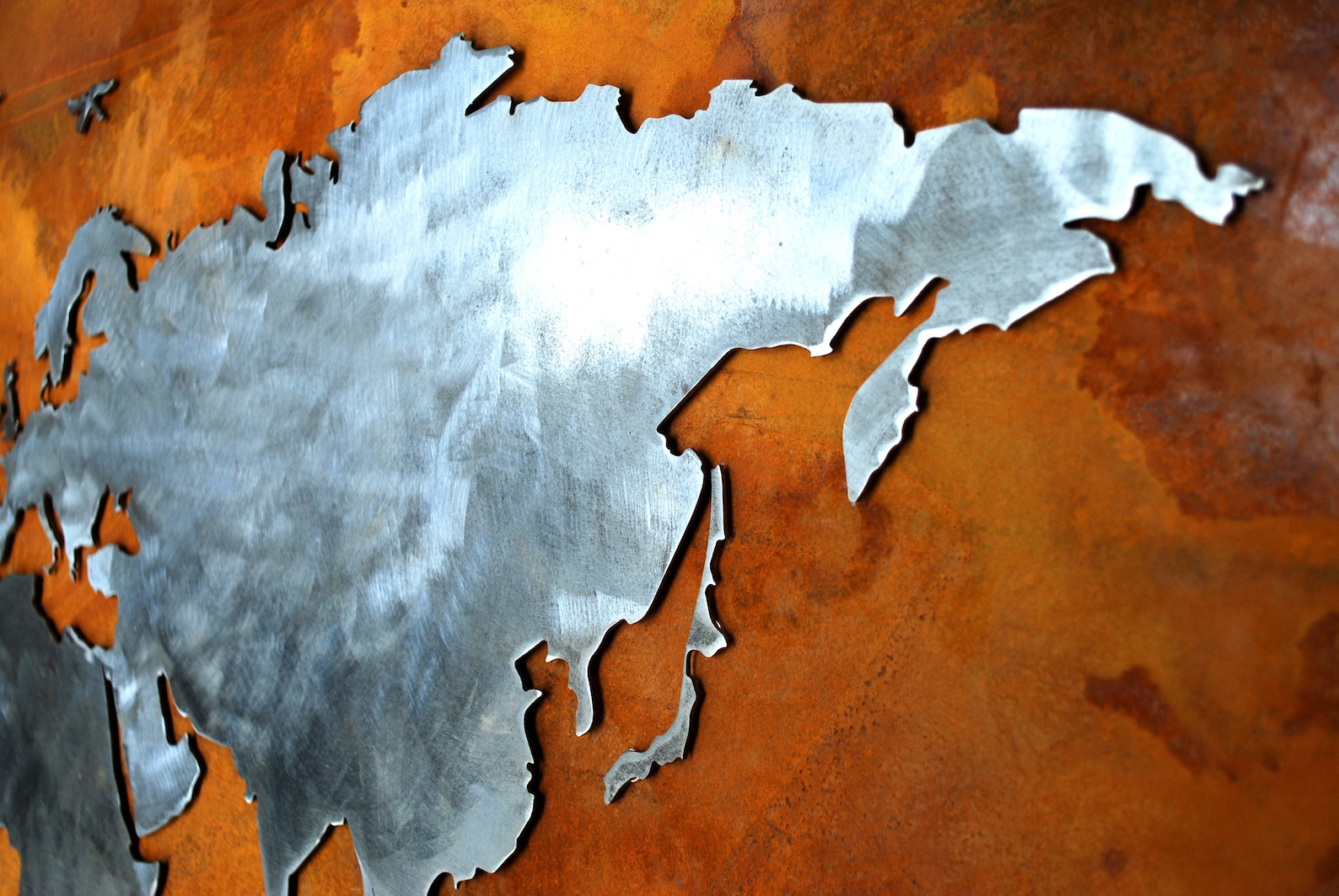 Metal World Map. Industrial Wall Decor. Magnetic 3D Modern - Etsy