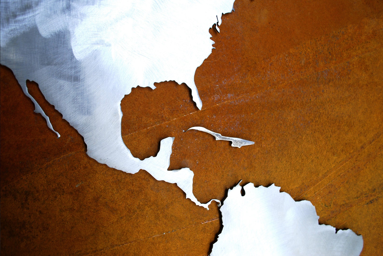 Metal World Map. Industrial Wall Decor. Magnetic 3D Modern - Etsy