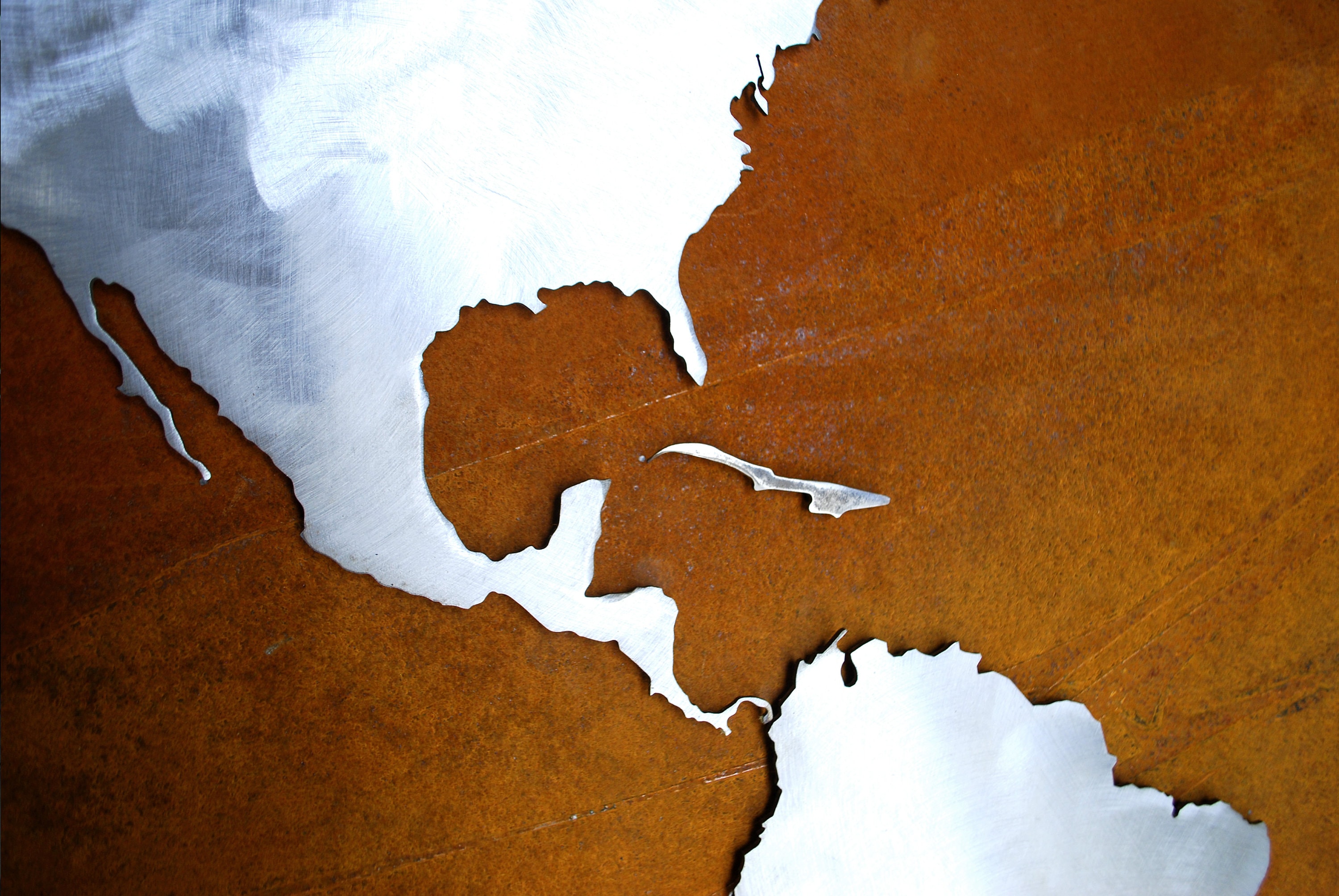 Metal World Map. Industrial Wall Decor. Magnetic 3D Modern - Etsy