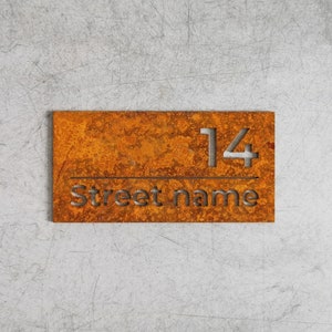 House Numbers Metal, Custom House Sign, Corten Sign Custom ...