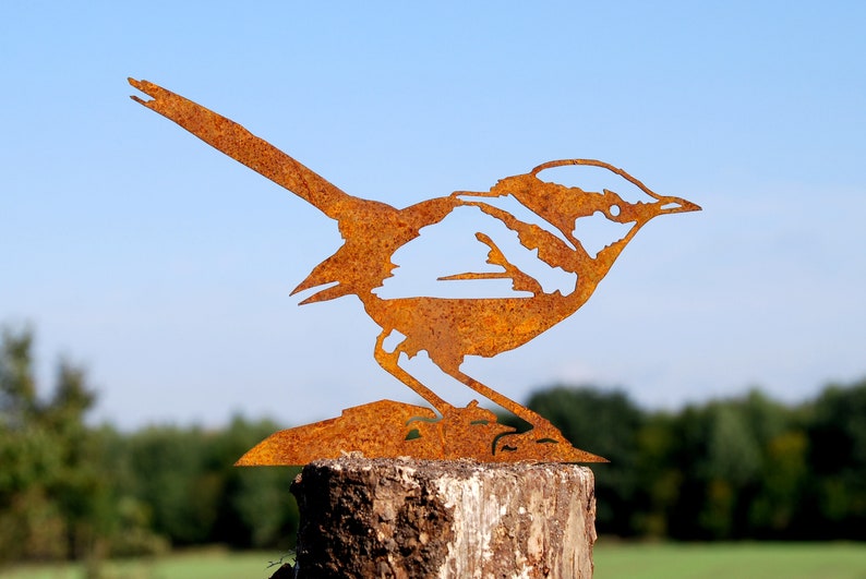 Metall Outdoor Bird Corten Garden Decor Superb Fairy Wren. - Etsy