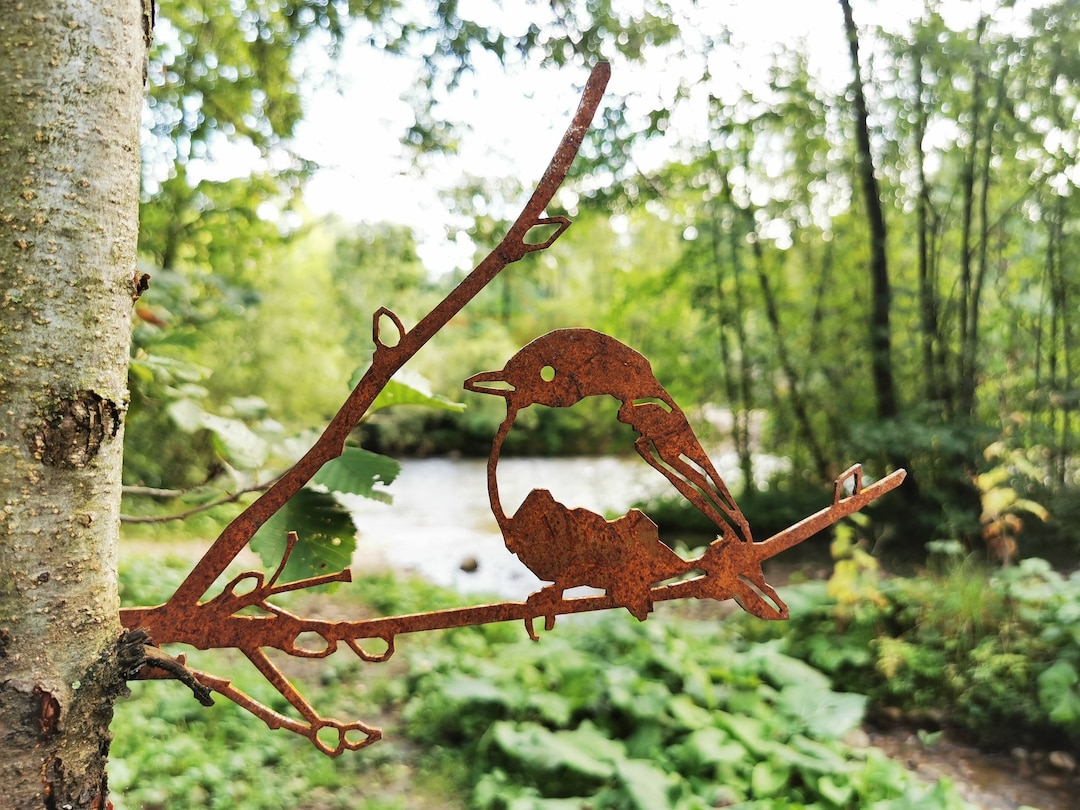 Metal Rusty Bird. Rusted Bird on a Branch. Garden Rusty Art. - Etsy