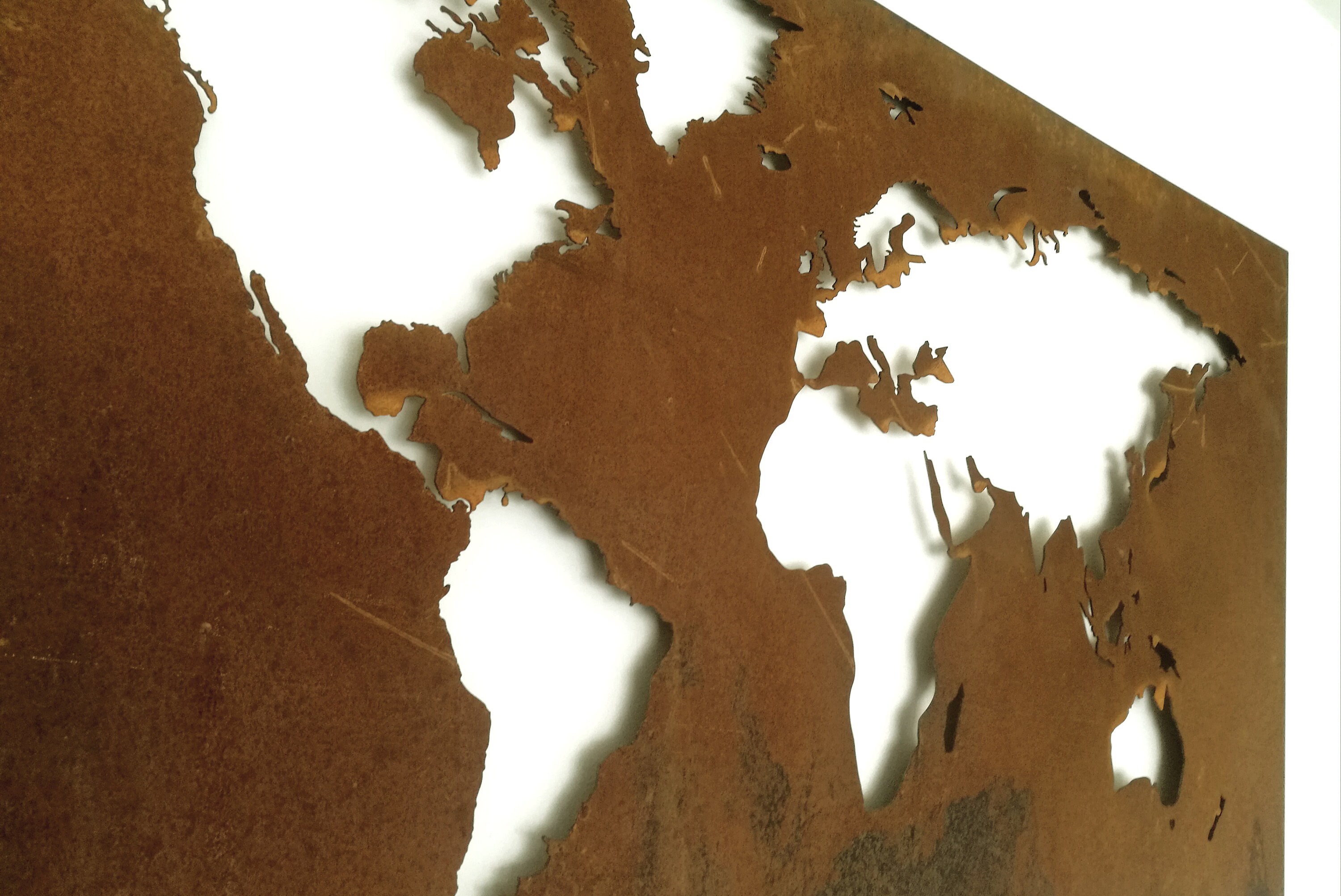 Metal World Map Wit LED. Corten World Map. Wall Metall Art. - Etsy Canada
