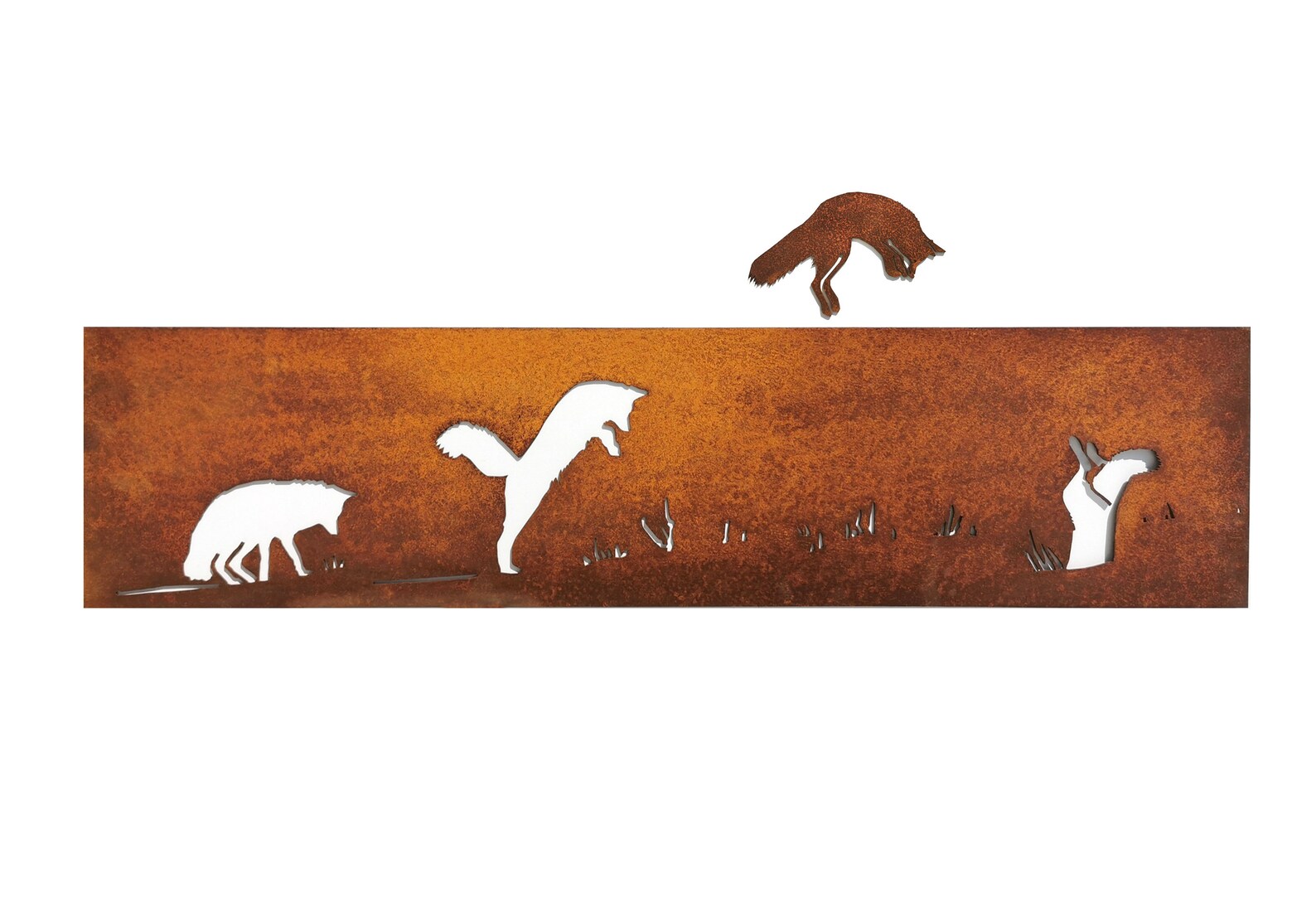 Wall Art Metal Fox. Wall Decor Fox Silhouette. Industrial Home - Etsy