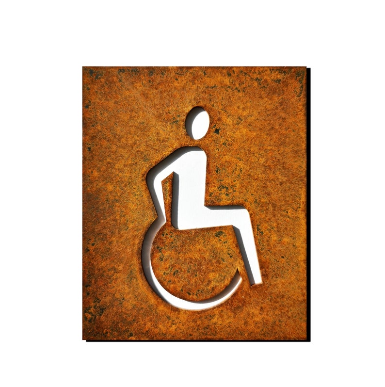 Toilet Signs Industrial. Metal Toilet Symbols. WC Signs Rusty - Etsy