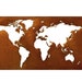 Metal World Map. Wall Map Industrial. Corten World Wall Map. Metal Wall ...